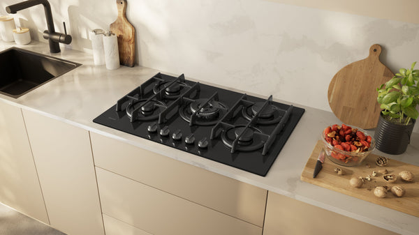 Neff N70 T27PIQ4S0 75cm Gas Hob - Black Glass| Moores Appliances Ltd