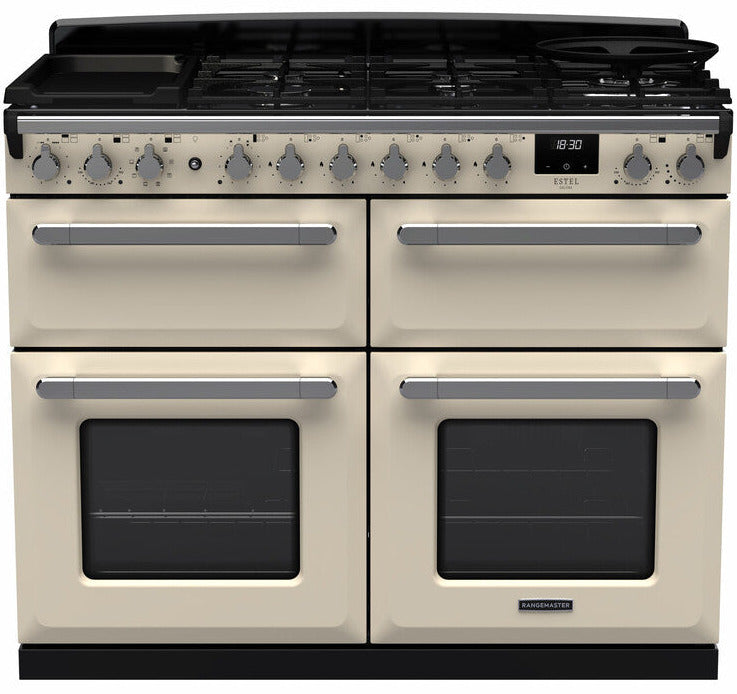 Rangemaster ESDLB110DFPPCR/CM1 Estel Deluxe BC 110cm Dual Fuel Range C ...