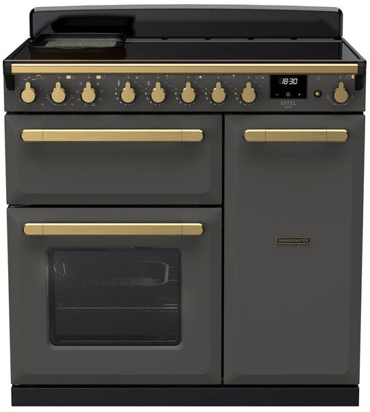 Rangemaster ESDL90EIPSLT/AB1 Estel Deluxe 90cm Induction Range Cooker ...
