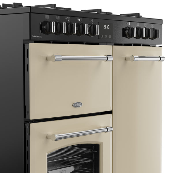 Belling Farmhouse 90DF 90cm Dual Fuel Range Cooker - Cream| Moores ...