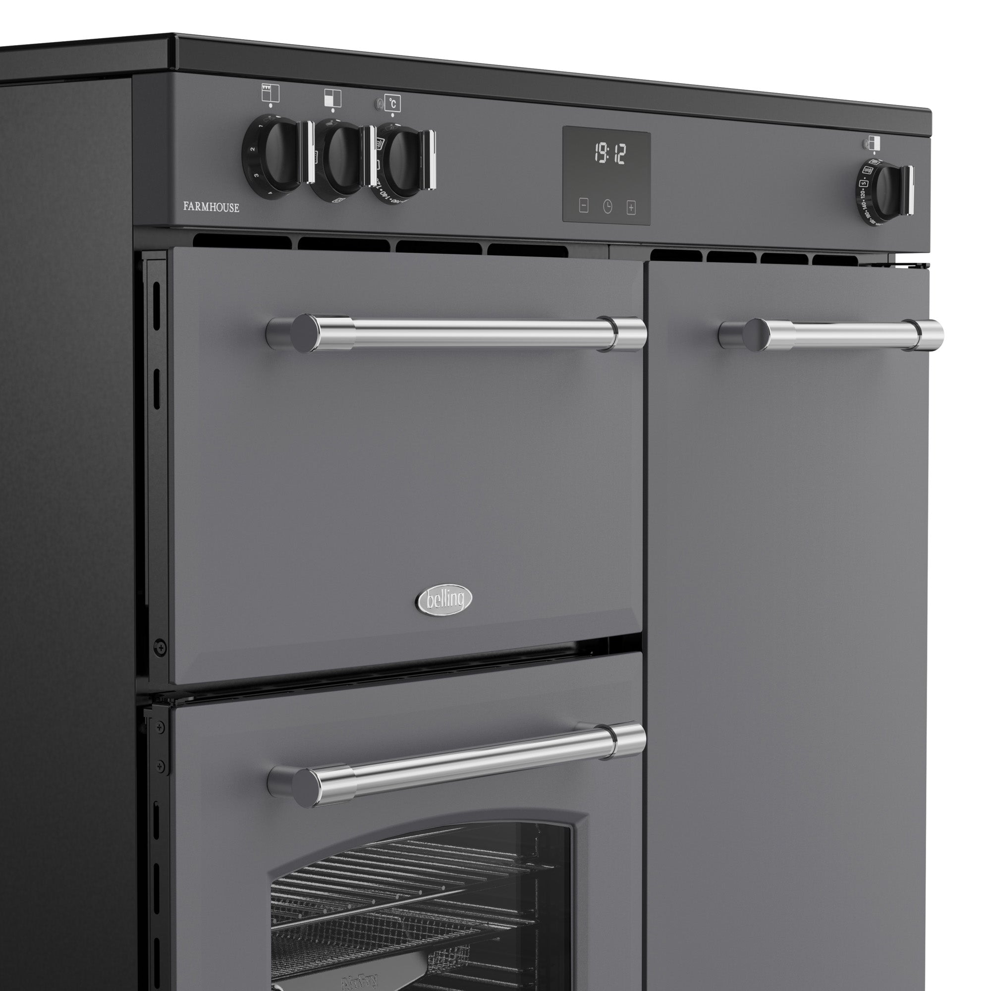 Belling Farmhouse 90Ei 90cm Electric Range Cooker with Induction Hob ...