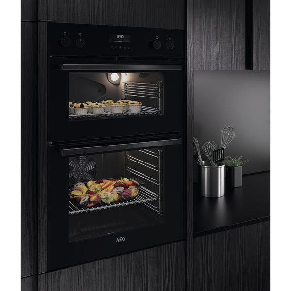 AEG 6000 SurroundCook DCE531160B Built In Electric Double Oven - Black ...