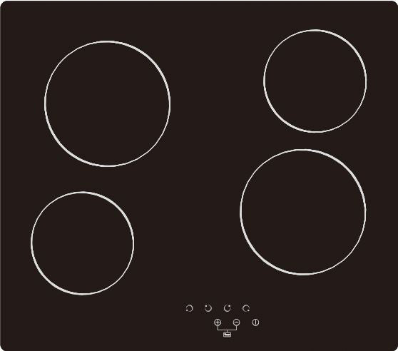 Cata UBTCC60LC.1 59cm Ceramic Hob - Black| Moores Appliances Ltd