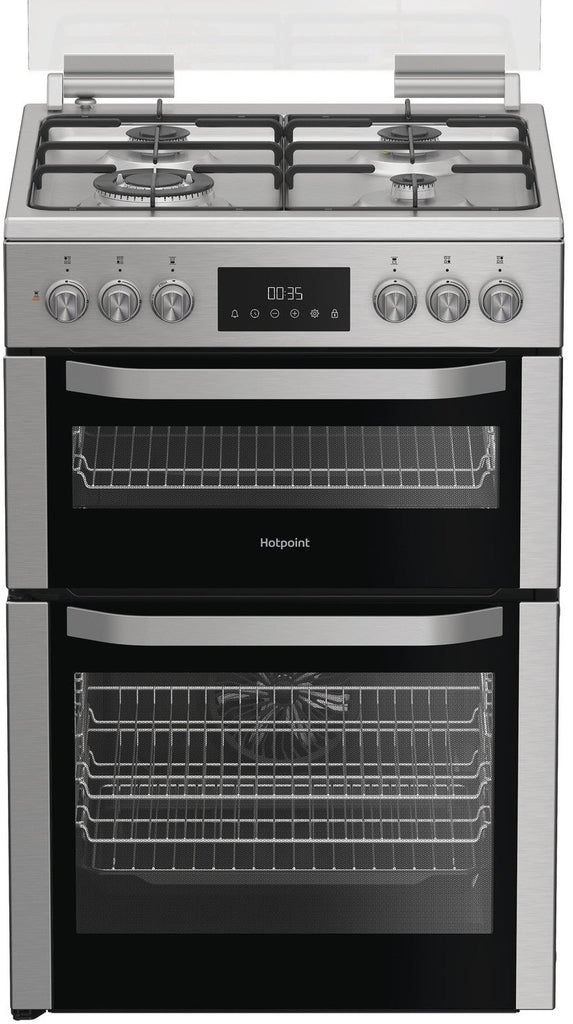 Hotpoint HDD6GDC2WX 60cm Dual Fuel Cooker - Stainless Steel| Moores ...